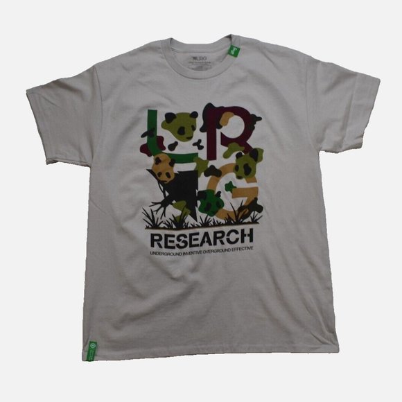 Lrg | Shirts | Lifted Research Group Mens Lrg Stacked Panda Silver Shirt New With Tags | Poshmark